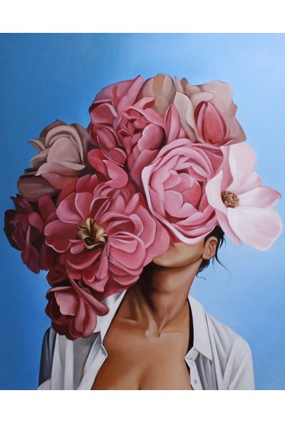 Lily Hobbyland Lilyhobbyland Sayılarla Boyama Seti (Çerçevesiz) Rulo 40X50 Cm: Çiçek Kadın 34