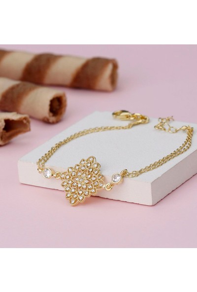 Gümüşistan 925 Ayar Gümüş Taş Motifli Chic Bileklik