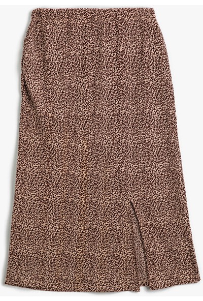 Koton Kadın Yırtmaçlı Midi Etek