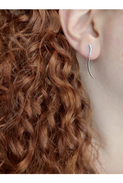 Noia Silver Silver Tırtıl Küpe