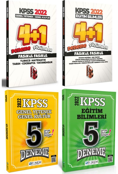 Benim Hocam Yayınları KPSS 4+1 Deneme+Eğitim Bilimleri 4+1 Deneme+Panem 5 Deneme+Eğitim Bilimleri 5 Deneme Benim Hocam Yayınları KPSS 4+1 Deneme+Eğitim Bilimleri 4+1 Deneme+Panem 5 Deneme+Eğitim Bilimleri 5 Deneme