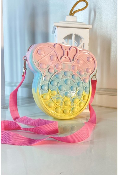 Fermuarlı Popit Çanta Açık Pembe SBT0797