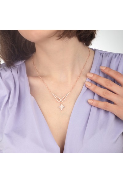 Miavi Silver 925 Ayar Gümüş Umut Çiçeği Kanat Kolye