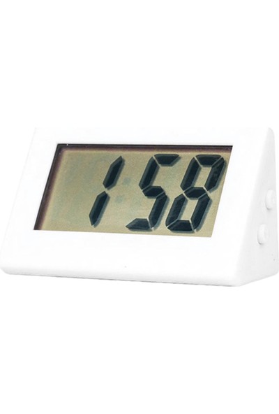Masa Saati Pil Powered LCD Ekran Ps Çeşitli Durumlar Için Sanat Dekor Beyaz Masa Saati Pil Powered LCD Ekran Ps Çeşitli Durumlar Için Sanat Dekor Beyaz
