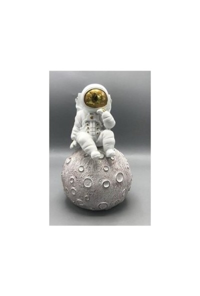 Proland 3D Ay Üstünde Oturan Düşünen Astronot Ay Gece Lambası Dekoratif Küre Proland 3D Ay Üstünde Oturan Düşünen Astronot Ay Gece Lambası Dekoratif Küre
