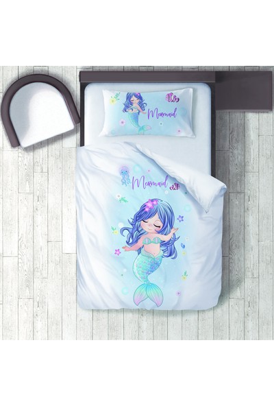 Silk Cocoon Çocuk Odası Nevresim Takımı Mermaid Model Pamuklu Mikro Saten Silk Cocoon Çocuk Odası Nevresim Takımı Mermaid Model Pamuklu Mikro Saten