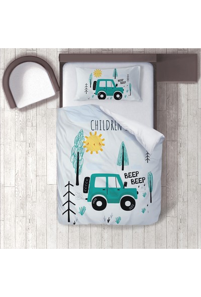 Silk Cocoon Çocuk Odası Nevresim Takımı Sevimli Beep Beep Model Pamuklu Mikro Saten Silk Cocoon Çocuk Odası Nevresim Takımı Sevimli Beep Beep Model Pamuklu Mikro Saten