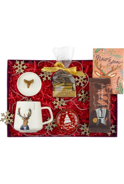 Troy Gift Box Keyifli ve Geyikli Yılbaşı Hediye Kutusu Troy Gift Box Keyifli ve Geyikli Yılbaşı Hediye Kutusu