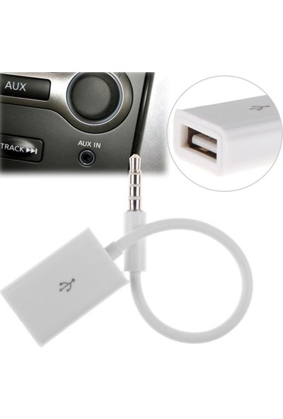 USB To Aux Kablosu Stereo Atech Dişi Ses 3.5mm Mp3 Player Telefon USB To Aux Kablosu Stereo Atech Dişi Ses 3.5mm Mp3 Player Telefon