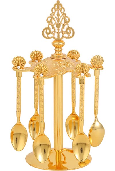 Kaşık Tutucu Ile 6 Kaşık Yemek Seti Oturma Odası Housewarming Hediye Için Set