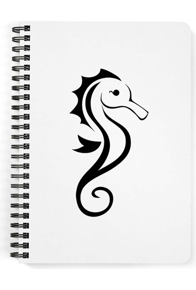 Deniz Atı Baskılı Ahşap Kapaklı Defter 15X20 cm DFT6195