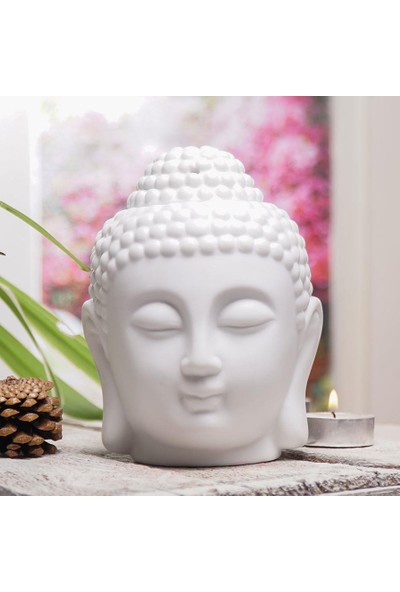 Bay Yıldırım Grup Buddha Kafası Buhurdanlık Mum Hediyeli