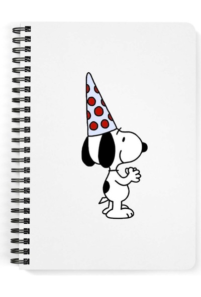 Snoopy Baskılı Ahşap Kapaklı Defter 15X20 cm DFT6484