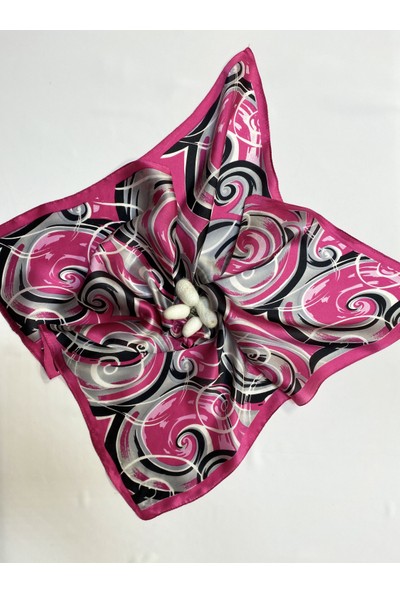 Turkish Silk Store Desenli Ipek Bandana Fular