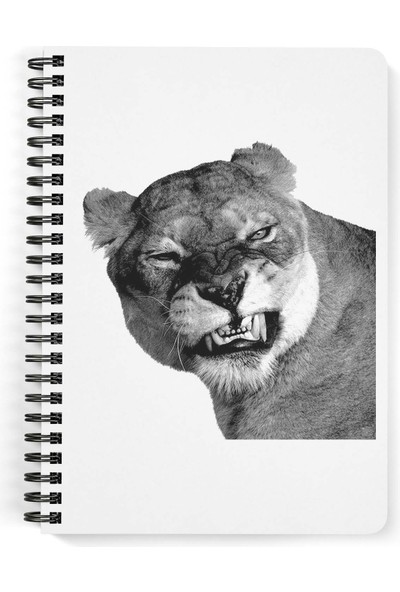 Hero Tasarım Kaplan Baskılı Ahşap Kapaklı Defter 15X20 cm DFT261