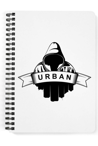 Urban Baskılı Ahşap Kapaklı Defter 15X20 cm DFT1599