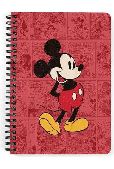 Hero Tasarım Mickey Mouse Baskılı Ahşap Kapaklı Defter 15X20 cm DFT4108 Hero Tasarım Mickey Mouse Baskılı Ahşap Kapaklı Defter 15X20 cm DFT4108