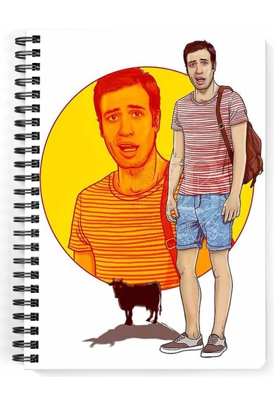 Kemal Sunal Baskılı Ahşap Kapaklı Defter 15X20 cm DFT2530