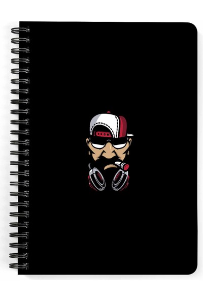 Smoking Baskılı Ahşap Kapaklı Defter 15X20 cm DFT5355