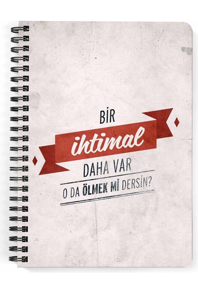 Hero Tasarım Bir Ihtimal Daha Var Baskılı Ahşap Kapaklı Defter 15X20 cm DFT4046