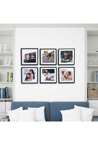 Hediye Kesesi Yapışan Sök Tak Kare Çerçeve - Siyah 3'lü Paket Hediye Kesesi Yapışan Sök Tak Kare Çerçeve - Siyah 3'lü Paket