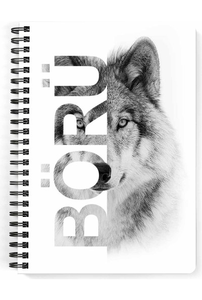 Börü Baskılı Ahşap Kapaklı Defter 15X20 cm DFT5398