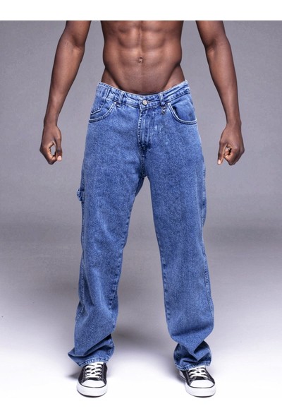 Zenafir Mavi Bol Kalıp Boru Paça Jean Zenafir Mavi Bol Kalıp Boru Paça Jean