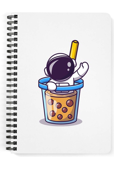 Hero Tasarım Uzay Içeceği Baskılı Ahşap Kapaklı Defter 15X20 cm DFT1887