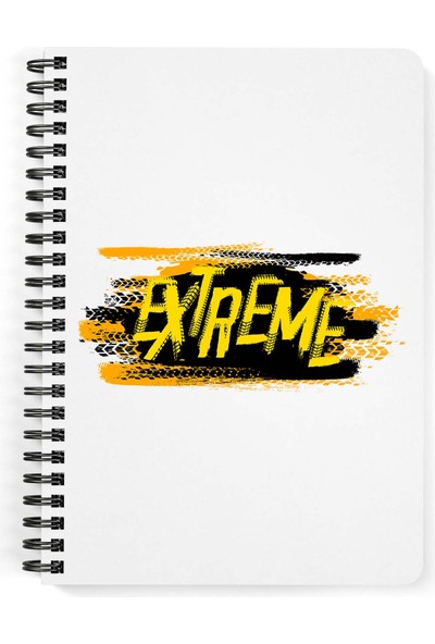 Extreme Baskılı Ahşap Kapaklı Defter 15X20 cm DFT1992