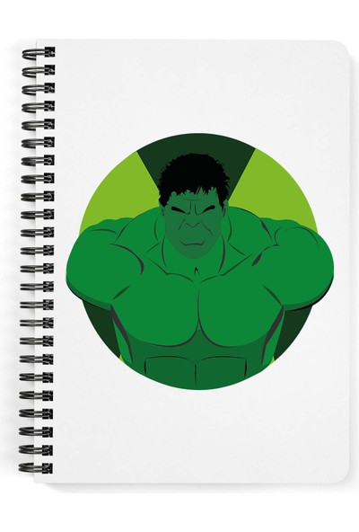 Hulk Baskılı Ahşap Kapaklı Defter 15X20 cm DFT1113