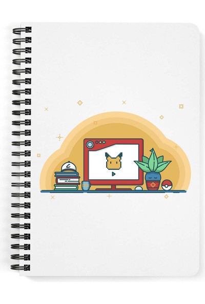 Çizgi Film Baskılı Ahşap Kapaklı Defter 15X20 cm DFT1108