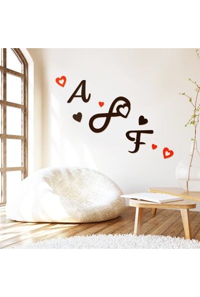 Morvizyon Kişiye ve Çiftlere Özel Ahşap Duvar Dekoru Sonsuzluk Kalp Isim Baş Harfi - M323 Morvizyon Kişiye ve Çiftlere Özel Ahşap Duvar Dekoru Sonsuzluk Kalp Isim Baş Harfi - M323