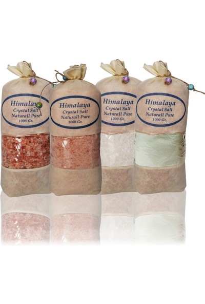 Zencefil Organik 4 Çeşit Bez Torbada Himalaya Tuzu 4 x 1 kg