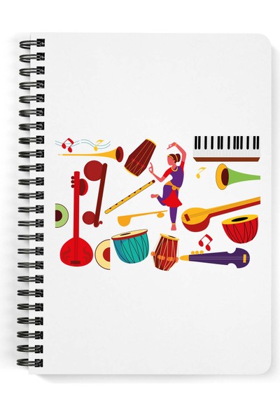 Müzik Baskılı Ahşap Kapaklı Defter 15X20 cm DFT497 Müzik Baskılı Ahşap Kapaklı Defter 15X20 cm DFT497