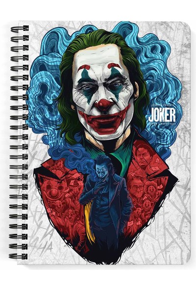 Hero Tasarım Joker Baskılı Ahşap Kapaklı Defter 15X20 cm DFT4058