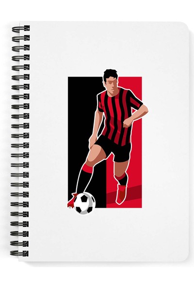 Oyuncu Baskılı Ahşap Kapaklı Defter 15X20 cm DFT1188