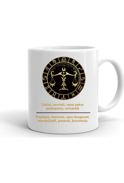 Semes Store Terazi Burcu Temalı Süblimasyon Baskılı Kupa Bardak Semes Store Terazi Burcu Temalı Süblimasyon Baskılı Kupa Bardak