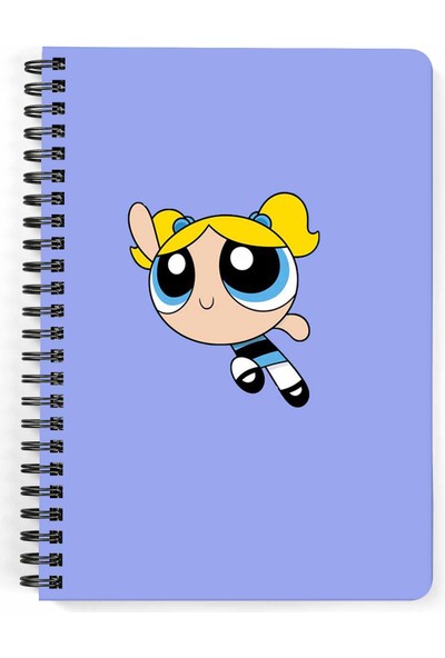 Powerpuff Girls Baskılı Ahşap Kapaklı Defter 15X20 cm DFT3869