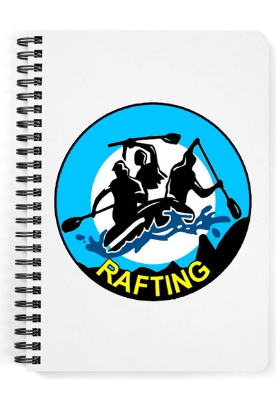 Rafting Baskılı Ahşap Kapaklı Defter 15X20 cm DFT6324