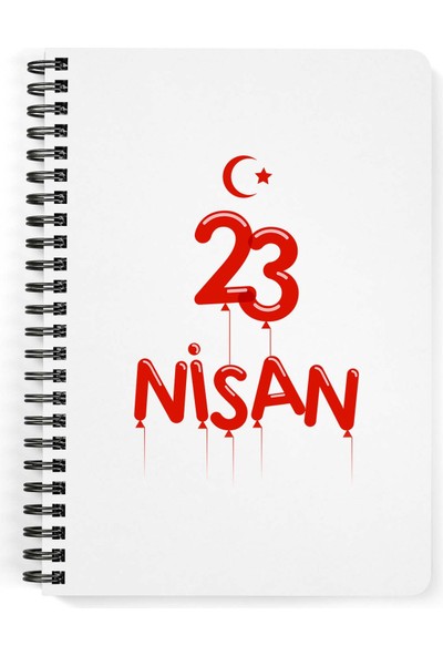 Hero Tasarım 23 Nisan Baskılı Ahşap Kapaklı Defter 15X20 cm DFT1419