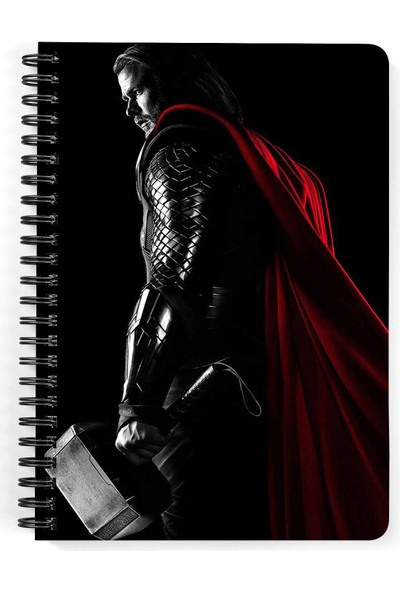 Hero Tasarım Thor Baskılı Ahşap Kapaklı Defter 15X20 cm DFT3380