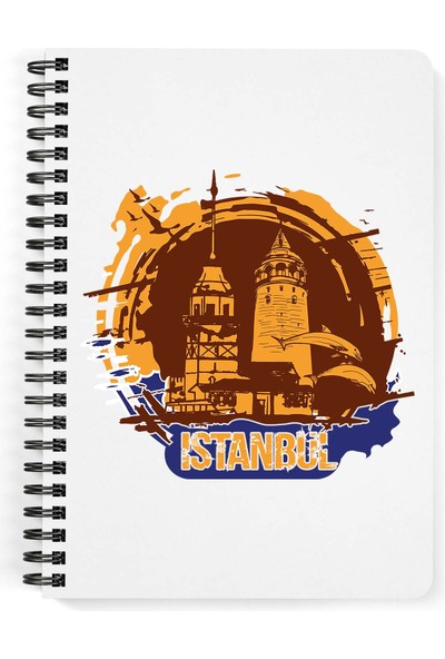 Istanbul Baskılı Ahşap Kapaklı Defter 15X20 cm DFT2157