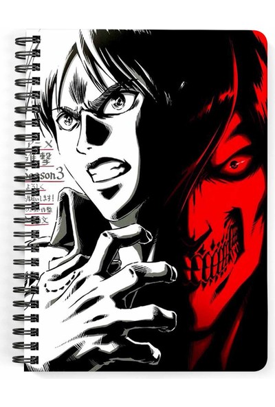 Hero Tasarım Attack On Titan Baskılı Ahşap Kapaklı Defter 15X20 cm DFT3857 Hero Tasarım Attack On Titan Baskılı Ahşap Kapaklı Defter 15X20 cm DFT3857