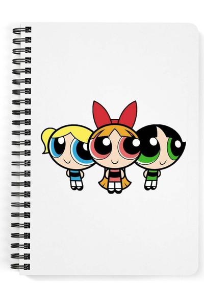 Power Puff Girls Baskılı Ahşap Kapaklı Defter 15X20 cm DFT5859 Power Puff Girls Baskılı Ahşap Kapaklı Defter 15X20 cm DFT5859