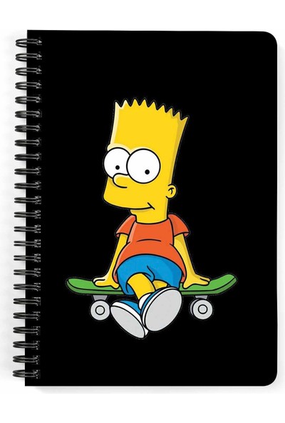 Simpsons Baskılı Ahşap Kapaklı Defter 15X20 cm DFT4696