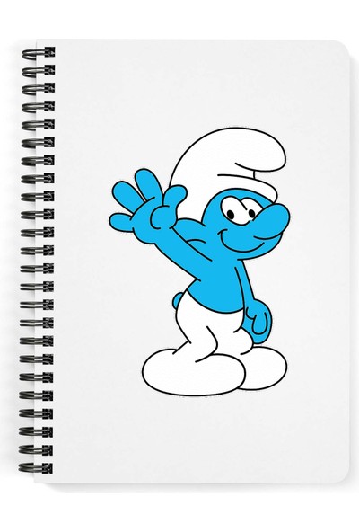 Hero Tasarım Şirinler Baskılı Ahşap Kapaklı Defter 15X20 cm DFT6212