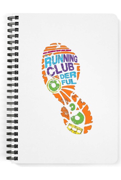 Hero Tasarım Running Baskılı Ahşap Kapaklı Defter 15X20 cm DFT6162