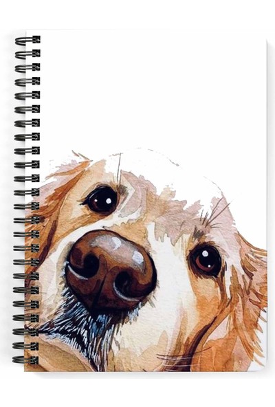 Hero Tasarım Köpek Baskılı Ahşap Kapaklı Defter 15X20 cm DFT3584