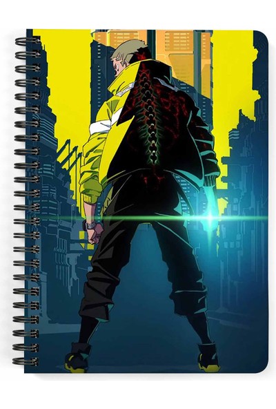 Hero Tasarım Cyberpunk Baskılı Ahşap Kapaklı Defter 15X20 cm DFT3631