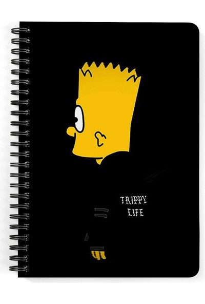 Hero Tasarım Simpsons Baskılı Ahşap Kapaklı Defter 15X20 cm DFT4335